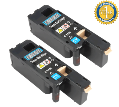 2 x Cyan Toner For Dell 1250 1250c 1350cnw 1355cn 1355cnw C1760nw ...