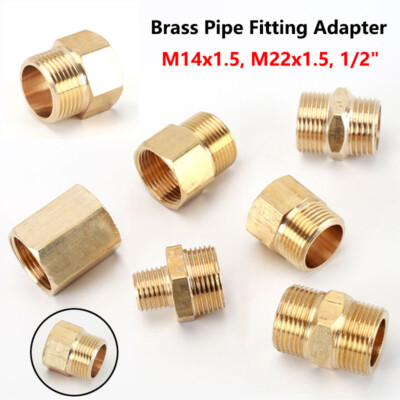 M22x1.5 to 1/2" BSP Thread Brass Pipe Fitting Adapter for Agriculture ...