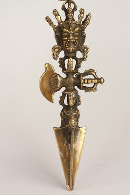 Vintage Collection Old Handmade Brass Buddhist Statues Exorcism Tools ...