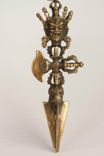 Vintage Collection Old Handmade Brass Buddhist Statues Exorcism Tools ...