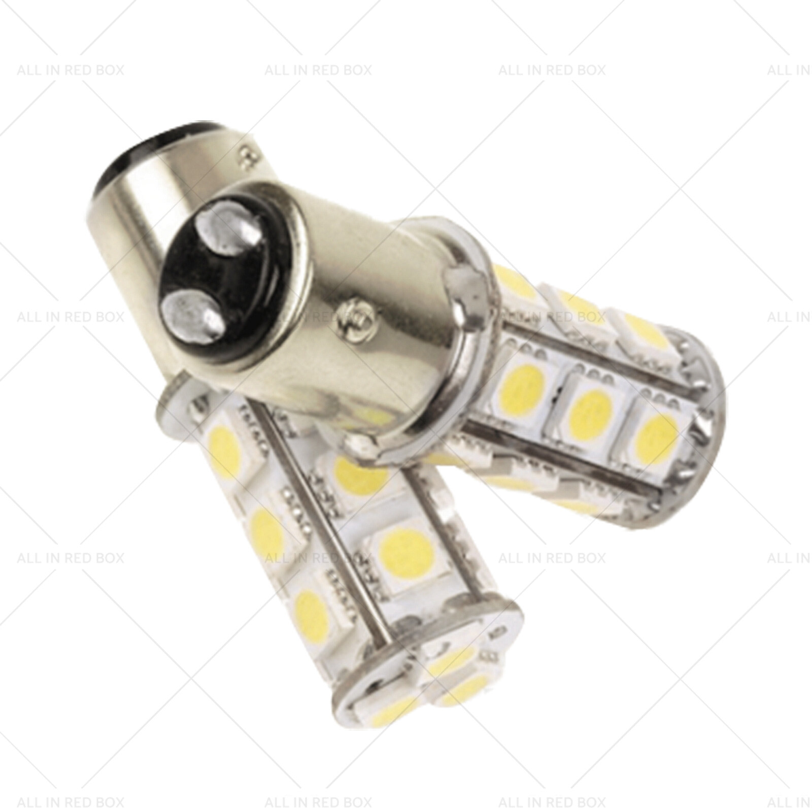 2x 12V BA15D LED 18 SMD Cool White Light Globes 5050 For Caravan Car ...