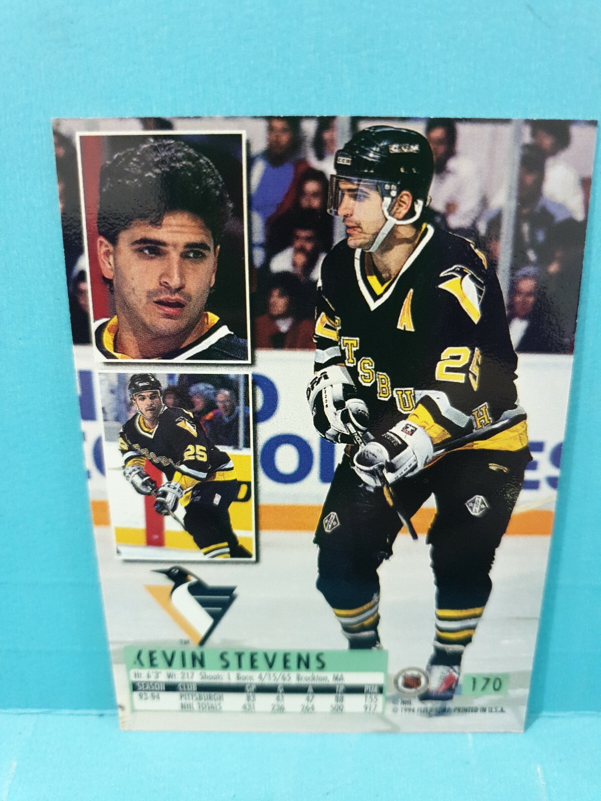 Kevin Stevens🏆1994-5 Fleer Ultra #170 PENGUINS NHL Hockey Card🏆FREE ...