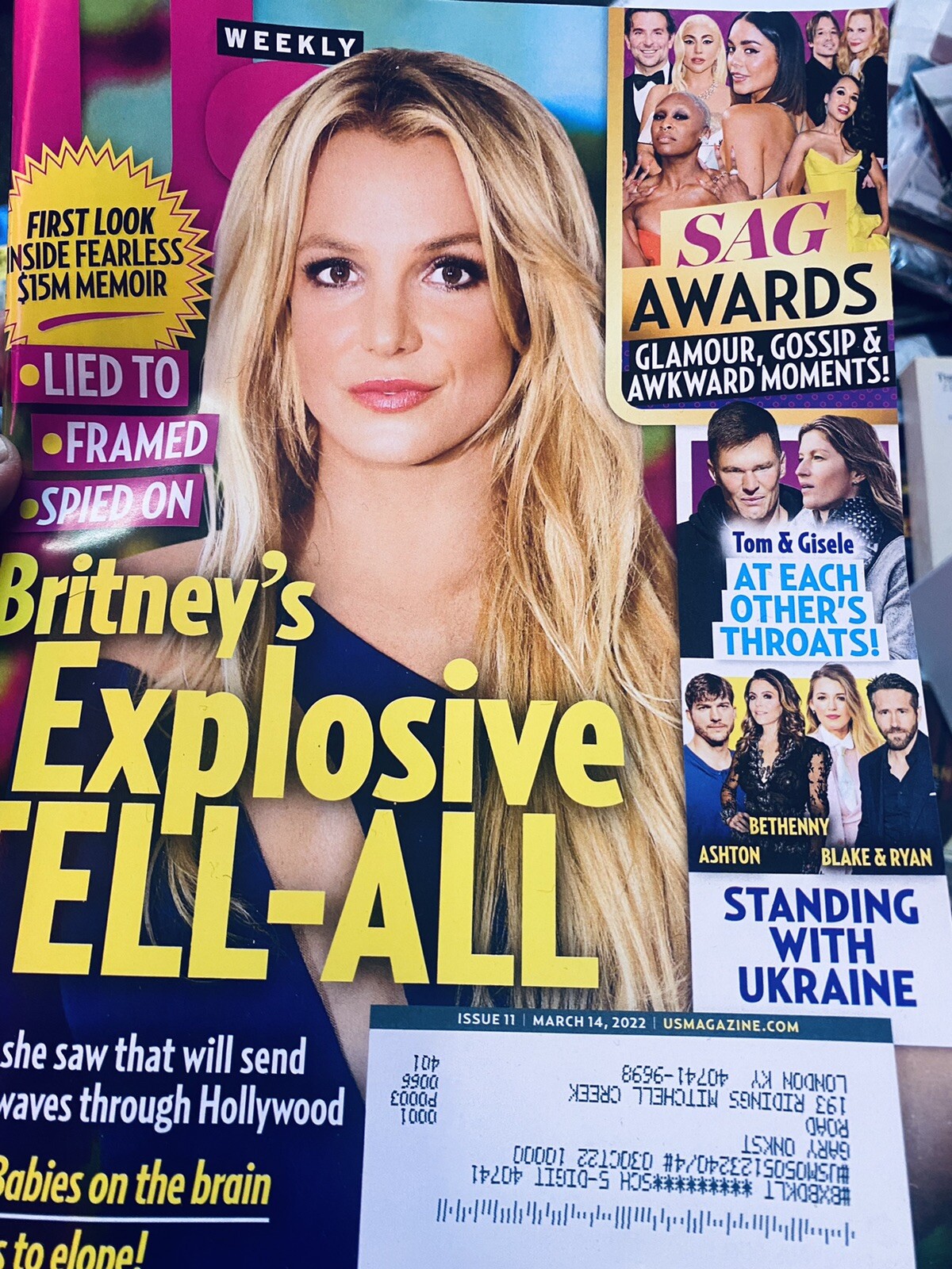 US Weekly Magazine Britney Spears March 14 2022 Issue—bagged | eBay UK
