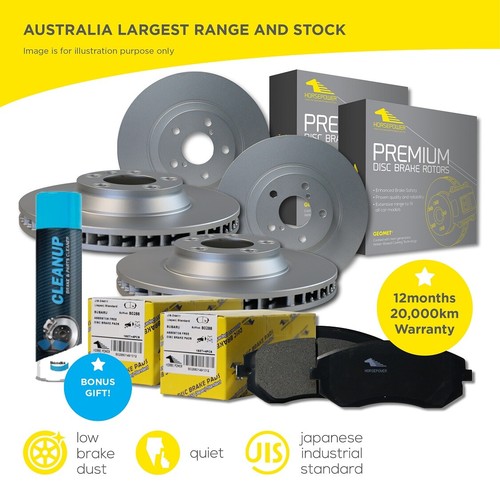 FULL SET Front Rear Brake Pads and Disc Rotors for Ford Falcon BA BF FG ...