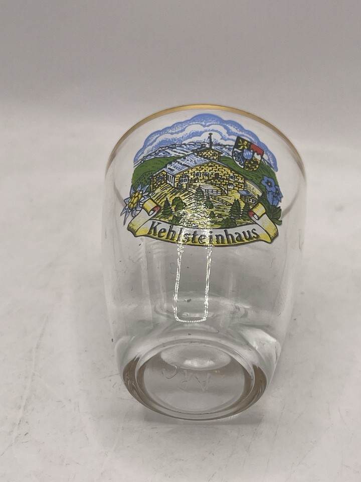VTG Kehlsteinhaus Souvenir Shot Glass With A Gold Rim | eBay