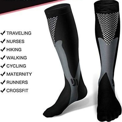 NHS COMPRESSION FLIGHT SOCK TRAVEL ANTI SWELLING FATIGUE SPORT SUPPORT ...