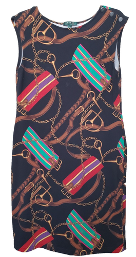 Lauren Ralph Lauren Knit Equestrian Horse Bit Chain Print Sleeveless ...