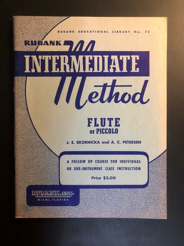 "Flute or Piccolo" Rubank Intermediate Method 1989 Music Sheet Book by Skornicka | eBay