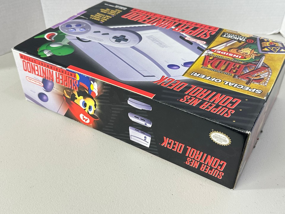 Never Used! Super Nintendo SNES Jr Compact System Zelda Target Edition ...