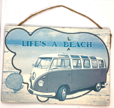 Life's A Beach - Wooden Rustic Beach Plaque Sign, 35 cms | eBay Australia