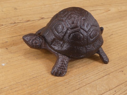 Turtle Hide A Key Box Hideaway Rustic Cast Iron Garden Decor Figure ...