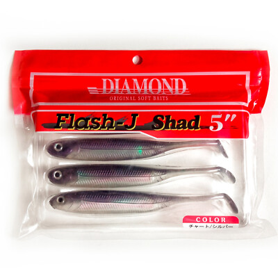 DIAMOND FLASH J-SHAD Realistic 3D Minnow Finesse Rockfish Soft Plastic ...