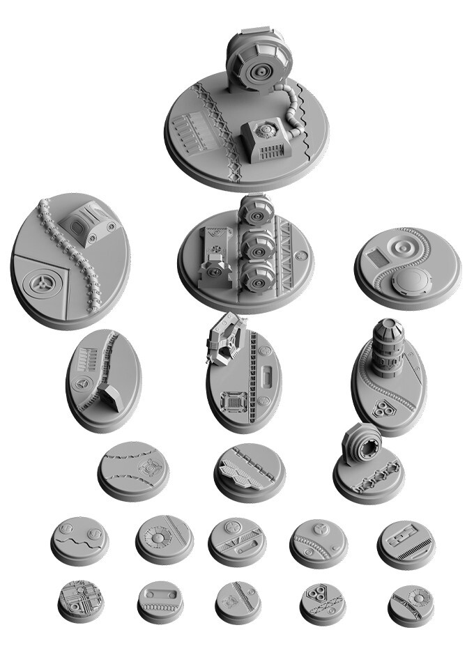 Spaceship / Industrial Base Toppers for sci-fi 40k wargaming - free ...