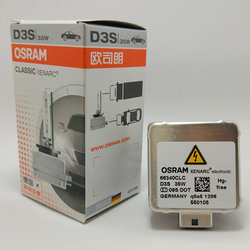 OSRAM D3S 35W 66340CLC 4300K HID Car Xenon Lamp Classic Xenarc PK32d-5 ...