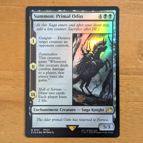 Summon: Primal Odin - Pre-release Foil Stamped Promo - Final Fantasy ...