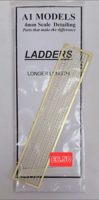A1 Models 4mm Scale Ladders- LONGER LENGTH - Pack of 4 | eBay UK