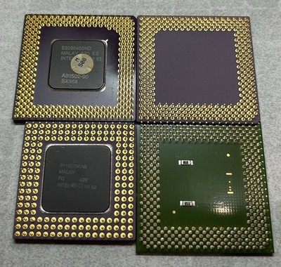 LOT 4 Intel AMD VINTAGE CERAMIC CPU FOR GOLD SCRAP RECOVERY | eBay