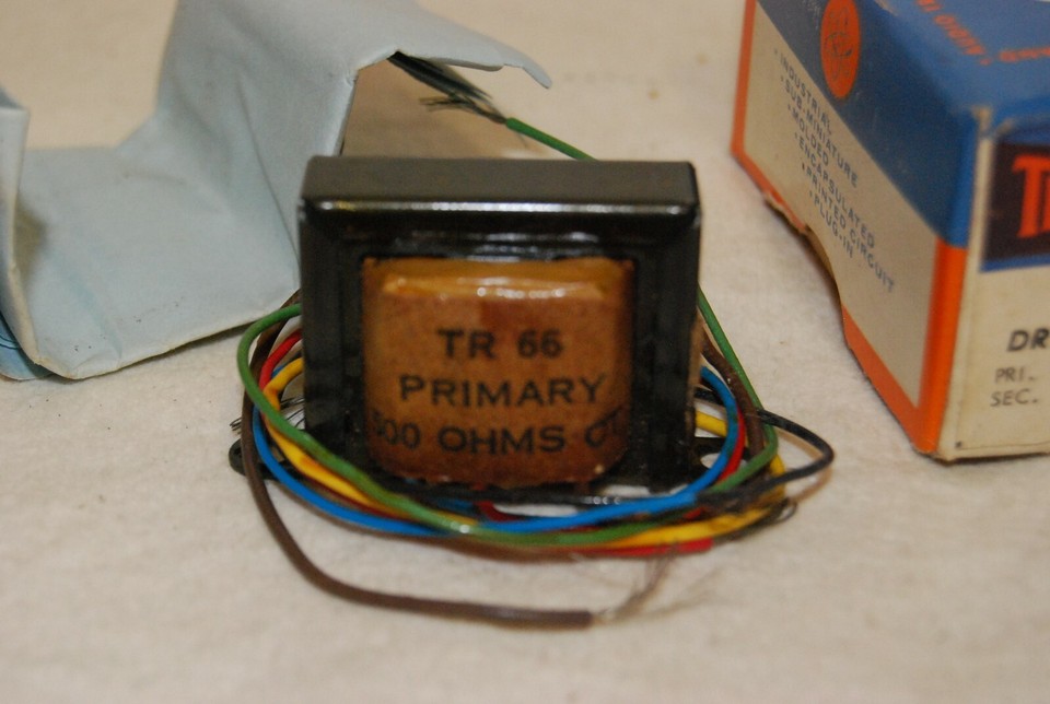 Thodarson TR66 TRANSISTOR OUTPUT TRANSFORMER Pri. 500Ω CT 50MADC Sec ...