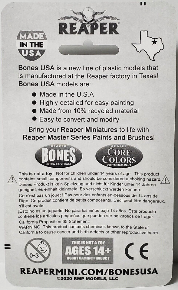 OGRE CLUBBER Reaper Miniatures Bones USA Dungeon Dwellers REM07062 D&D ...