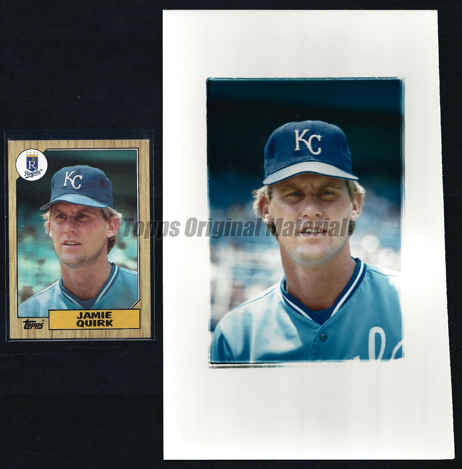 Jamie Quirk Royals 1987 Topps Original MP + Extra Photos 5x8 Vault ...