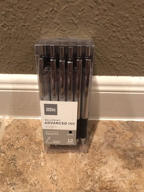 Foray(r) Advanced Ink Retractable Ballpoint Pens Needle Point 0.7 Mm ...