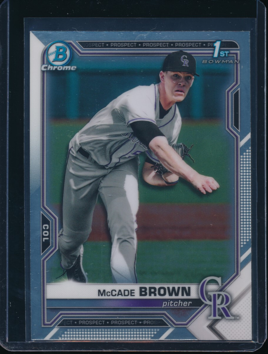 MCCADE BROWN 1st 2021 Bowman Chrome Draft Rockies Rookie Card RC | eBay
