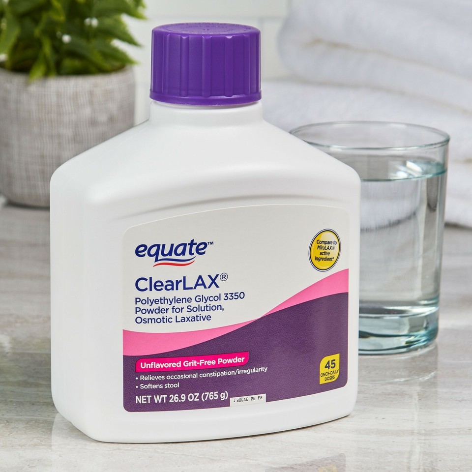 Equate Polyethylene Glycol 3350 Unflavored Powder for Solution, 45 ...