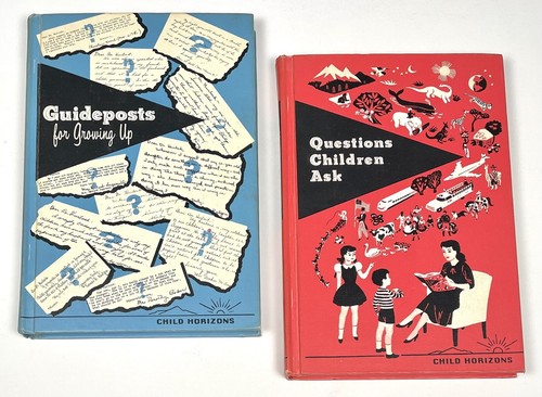 VTG 1960 CHILD HORIZONS Questions Children Ask & Guideposts BOOKS HC ...