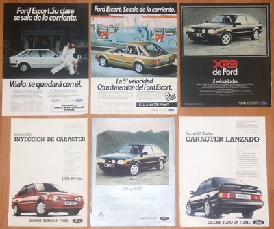 Ford Escort 6x Original 1980s Adverts Ads Car Advertising Images Promo ...