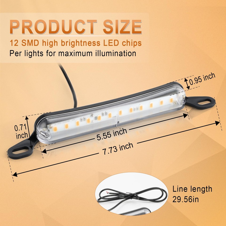 LivTee License Plate Light LED Tag Lights Extremely Bright LED License ...