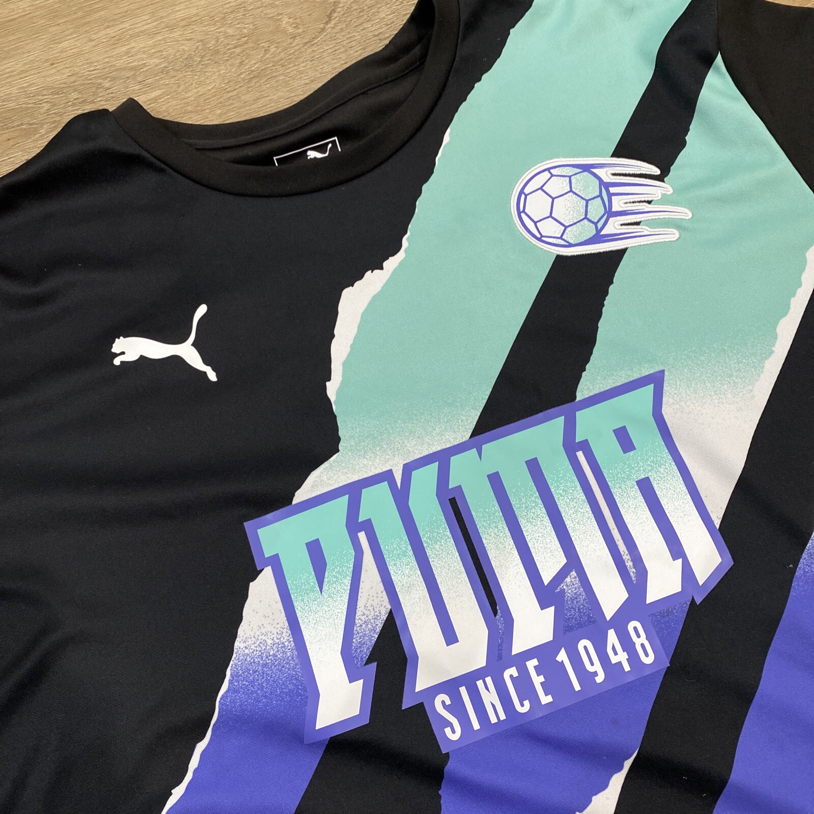 Puma Retro Soccer Jersey Shirt Football Black Purple … - Gem