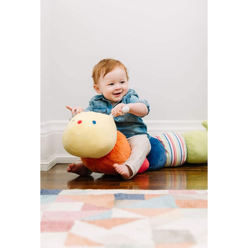 GUND 40" Soft Tinkle Crinkle Jumbo Caterpillar Sensory Stimulating Toy ...