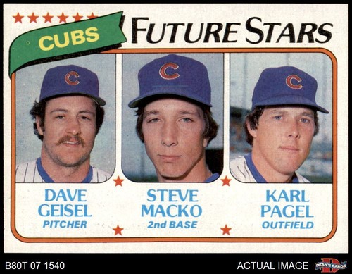 1980 Topps #676 Dave Geisel / Steve Macko / Karl Pagel Cubs RCs RC 8.5 ...