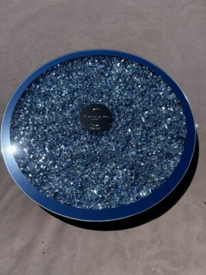 Tahari Home NEW 16” Lazy Susan Mirrored Glass Crystals Rhinestone ...