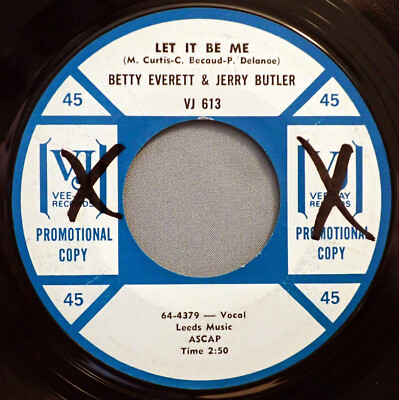 HEAR IT 60's R&B Promo 45 rpm Jerry Butler & Betty Everett "Let It Be ...