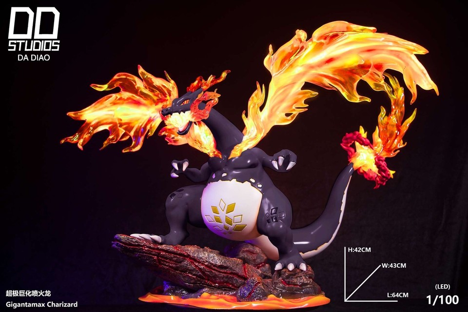 Mega Charizard DD Studio Resin Statue with led 1/100 42cmH | eBay