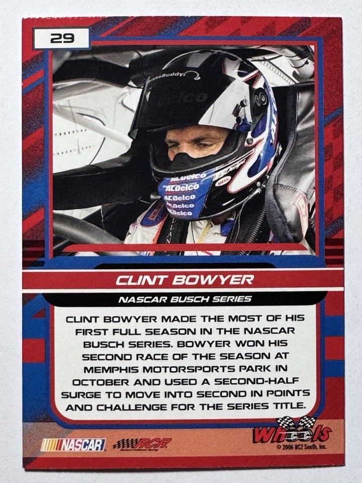 CLINT BOWYER 2006 Wheels High Gear NASCAR Racing Card #29 | eBay