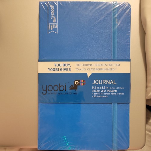 Yoobi Journal Notebook Blue 80 Lined Sheets, SEALED Style 12006450 ...
