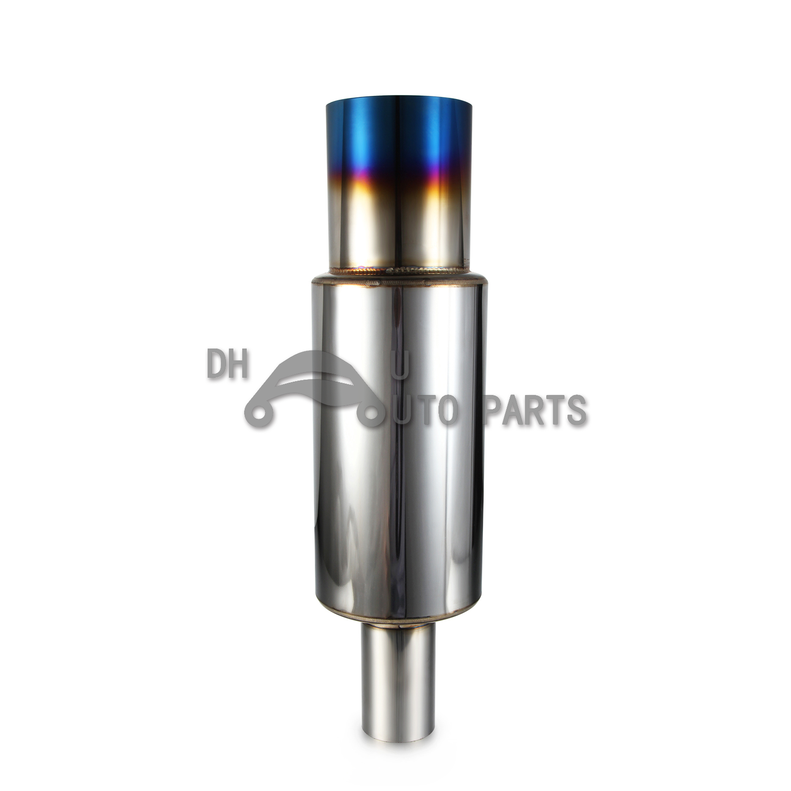 Universal 3.5" Tip 2" Inlet Burnt Tip Stainless Steel Racing Exhaust ...