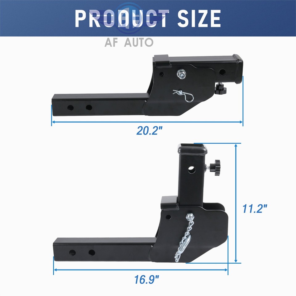 For 500LB Folding 2" Trailer Hitch Shank Mount Cargo Wheelchair Carrier ...