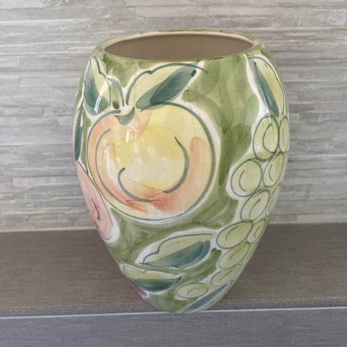 Vintage Large Hand Painted Pottery Vase Made in Portugal 10” Tall | eBay