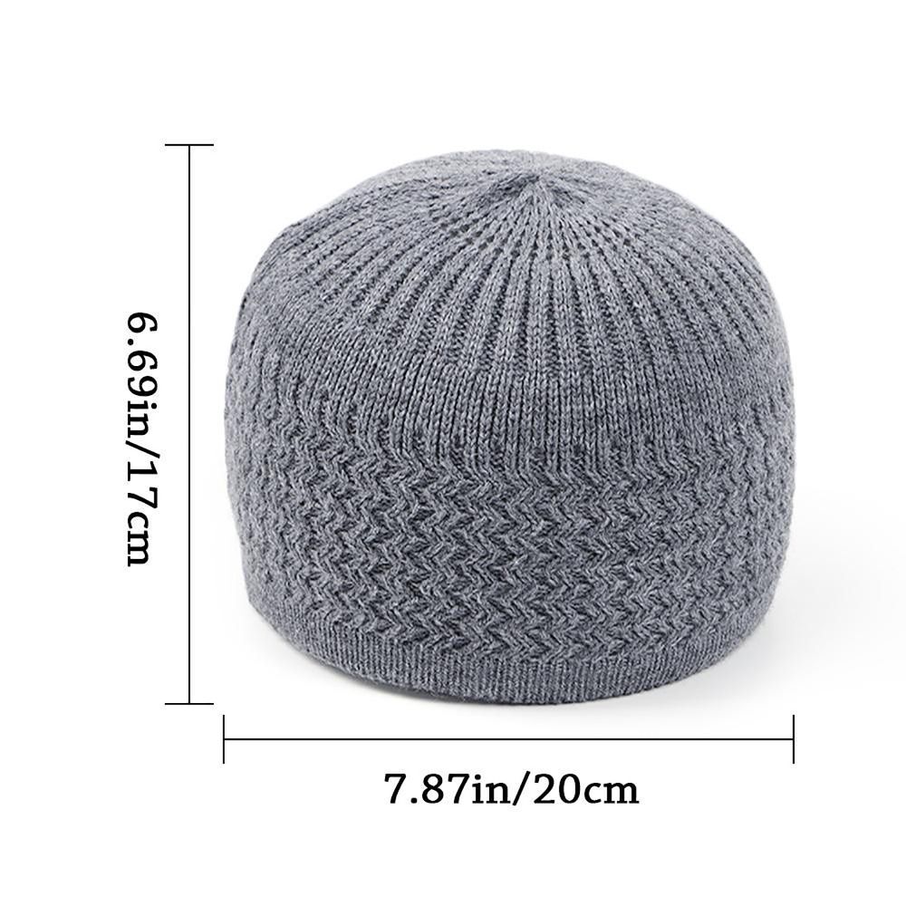 10colors Muslim Cap Winter Warm Mosque Hats Simple Knitted Hat Male ...