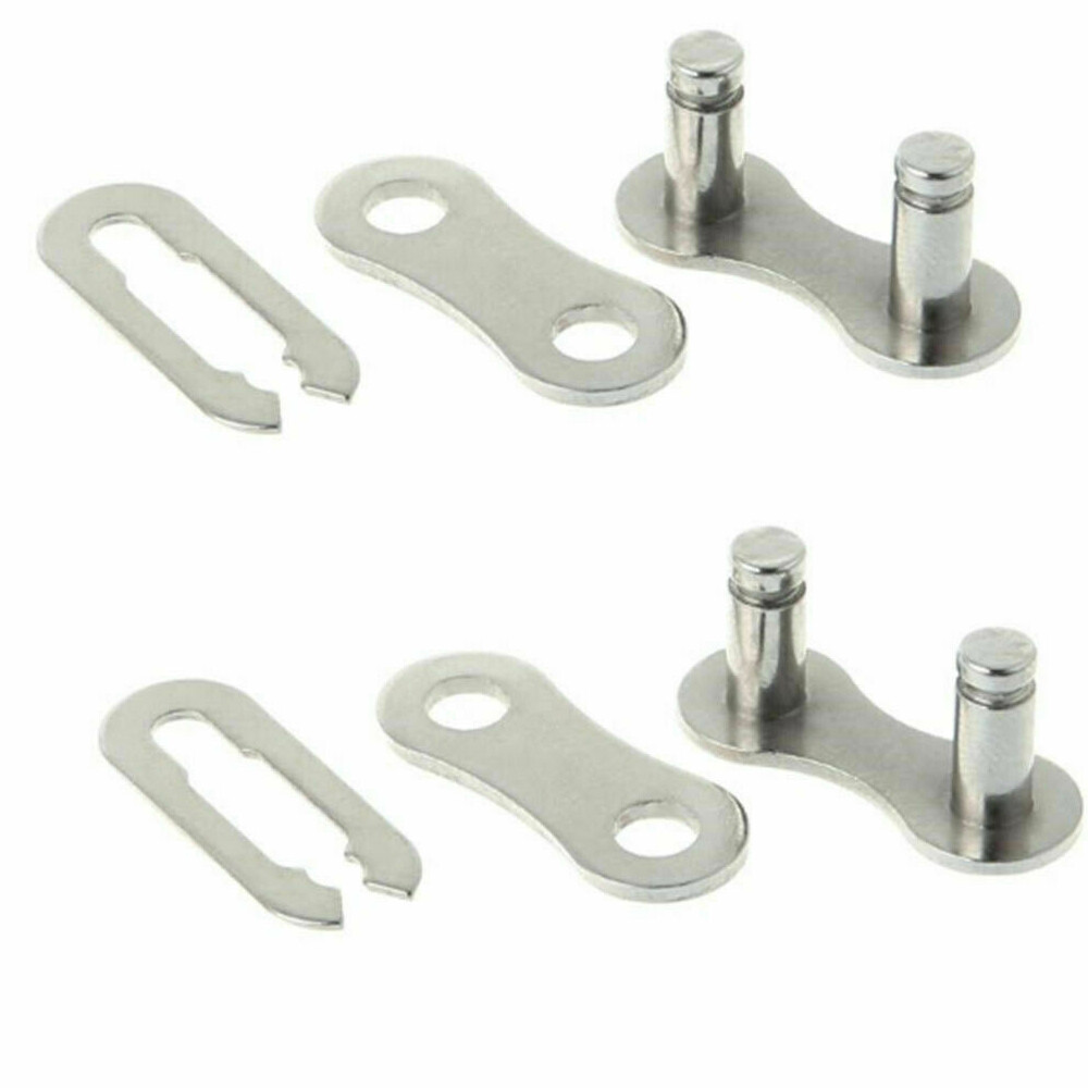 2 x CHAIN LINK SPLIT CONNECTOR CHAIN BIKE BICYCLE FIX SINGLE SPEED BMX ...