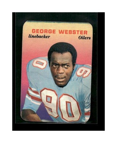 1970 Topps George Webster Super Glossy Football Card Insert #26 of 33 ...