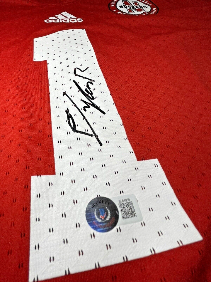 DYLAN RAIOLA SIGNED AUTO NEBRASKA CORNHUSKERS AUTHENTIC JERSEY BECKETT ...