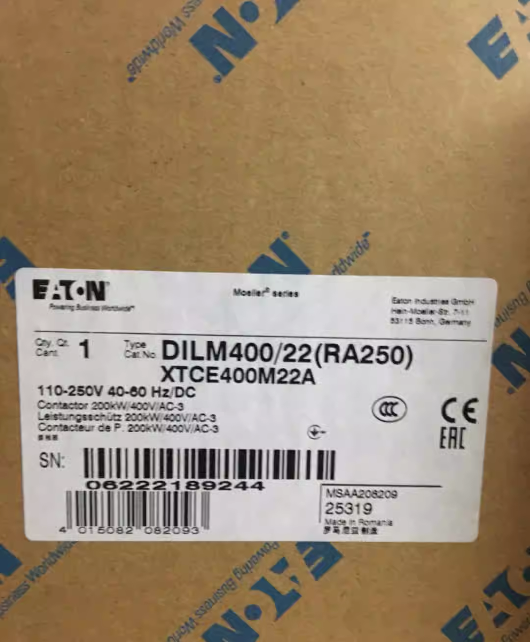 1pcs New Muller AC Contactor DILM400/22(RA250) | eBay