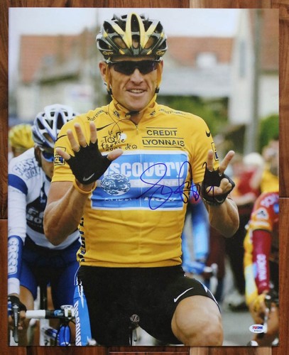 Lance Armstrong SIGNED 16x20 Photo Tour de France Champ PSA/DNA ...