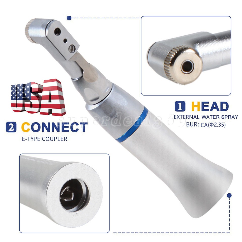 Fit NSK Dental Slow Low Speed Handpiece Contra Angle Straight Air Motor ...