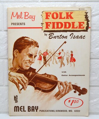 1964 Folk Fiddle Music Song Book by Burton Isaac w Guitar ...