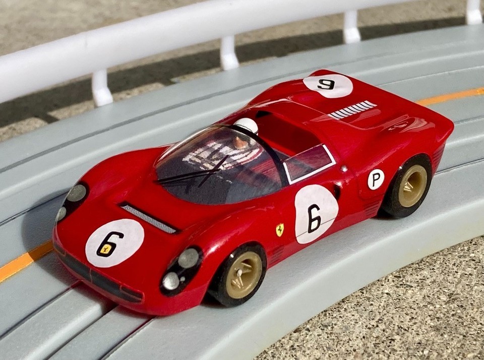 Ferrari 330 P4 Spyder, BHR Custom Body Slot Car, HO 1/64; Artist Signed ...